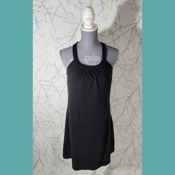 Prana | Dresses | Prana Black Halter Neck Cantine Dress W Built In Bra ...